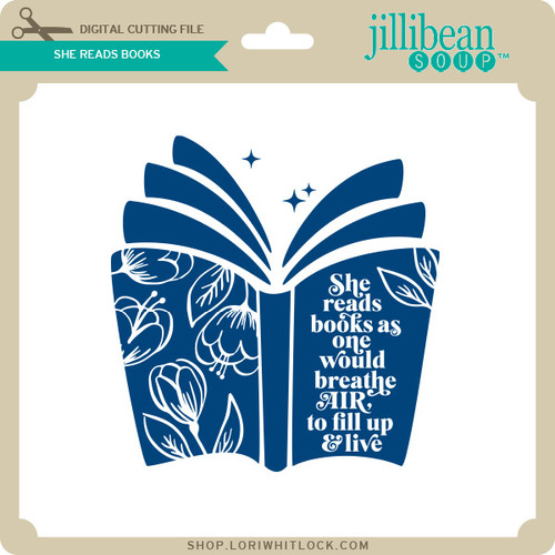 She Reads Books - Lori Whitlock's SVG Shop