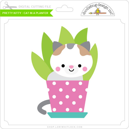 Pretty Kitty - Cat In A Planter - Lori Whitlock's SVG Shop