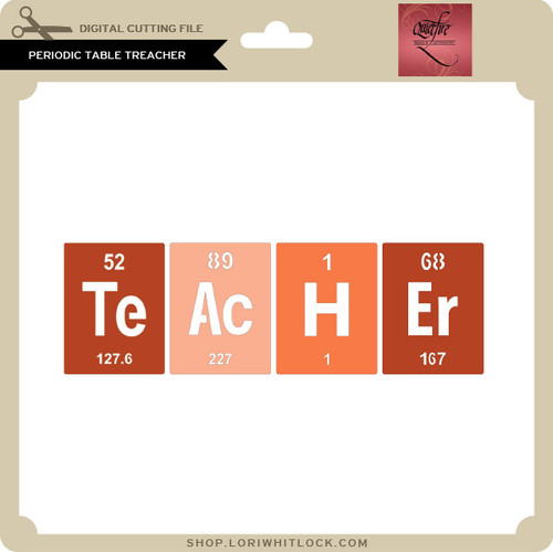 Periodic Table TeAcHEr - Lori Whitlock's SVG Shop
