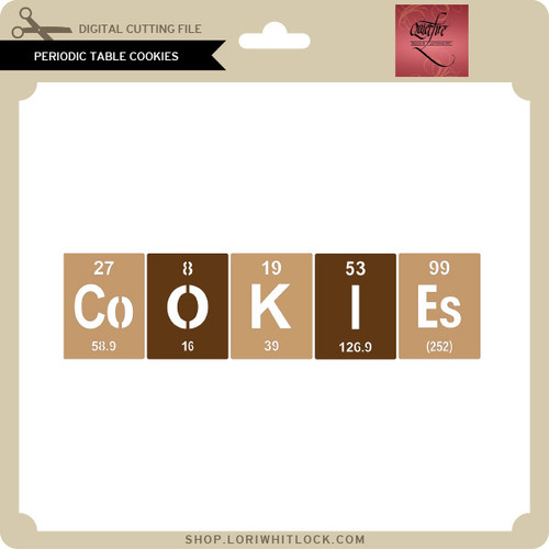 Periodic Table CoOKIEs - Lori Whitlock's SVG Shop
