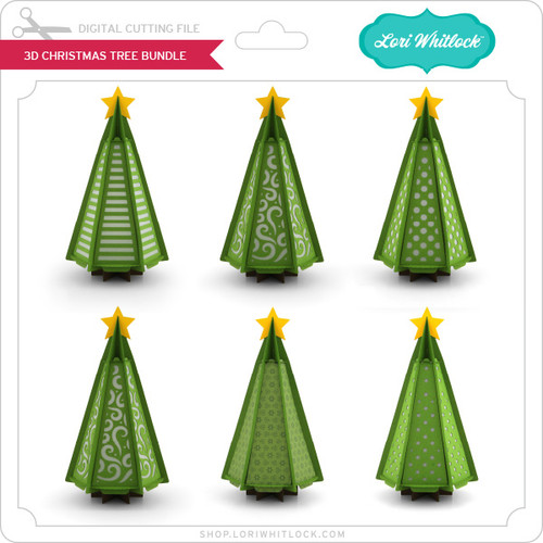 3D Christmas Tree Bundle - Lori Whitlock's SVG Shop