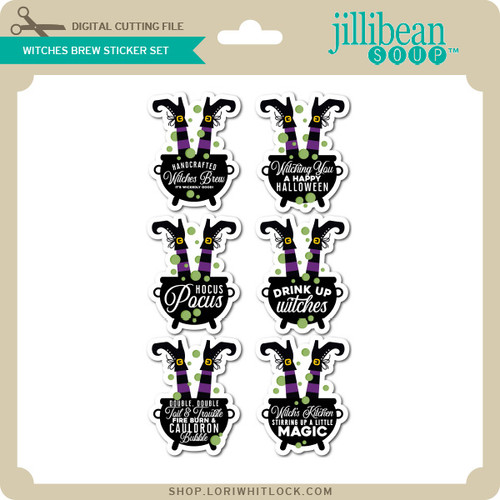 Witches Brew Sticker Set - Lori Whitlock's SVG Shop