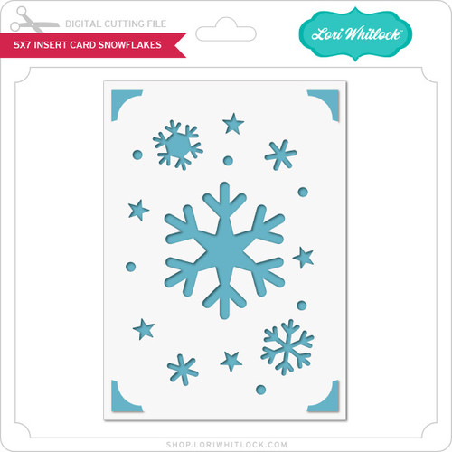 5X7 Insert Card Snowflakes - Lori Whitlock's SVG Shop