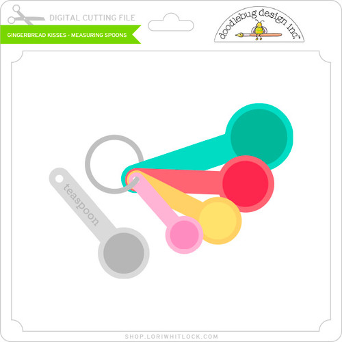 Gingerbread Kisses - Measuring Spoons - Lori Whitlock's SVG Shop