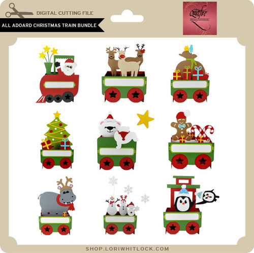 All Aboard Christmas Train Bundle - Lori Whitlock's SVG Shop