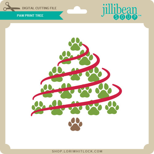 Paw Print Tree - Lori Whitlock's SVG Shop