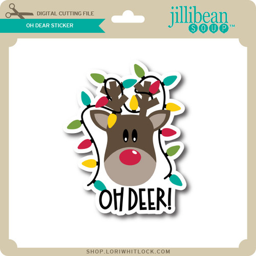 Oh Deer Sticker - Lori Whitlock's SVG Shop