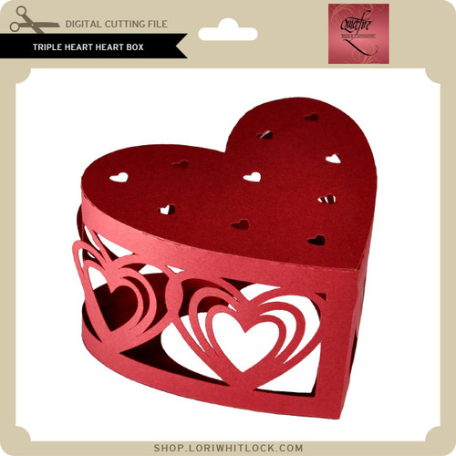 Triple Heart Heart Box - Lori Whitlock's SVG Shop