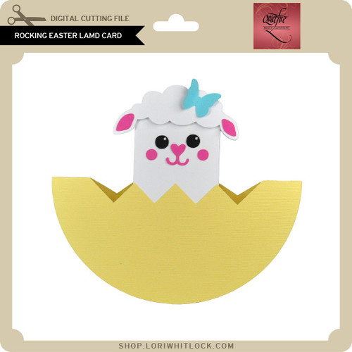 Rocking Easter Lamb Card - Lori Whitlock's SVG Shop