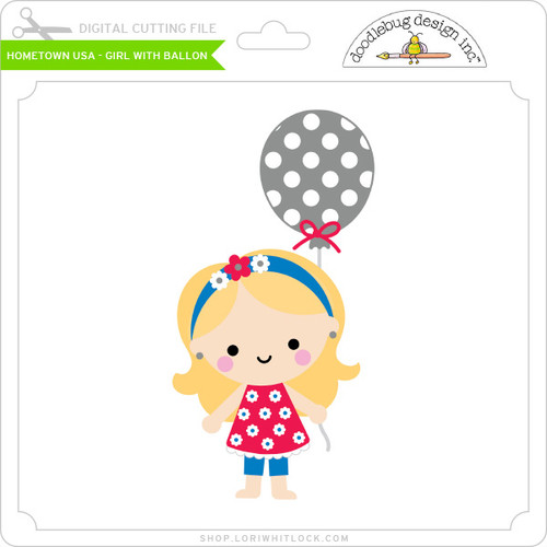 Hometown USA - Girl with Balloon - Lori Whitlock's SVG Shop
