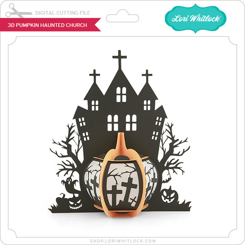 3D Pumpkin Haunted Church - Lori Whitlock's SVG Shop