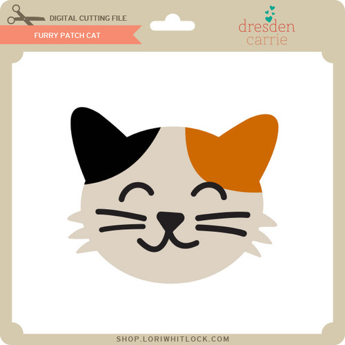 Furry Patch Cat - Lori Whitlock's SVG Shop