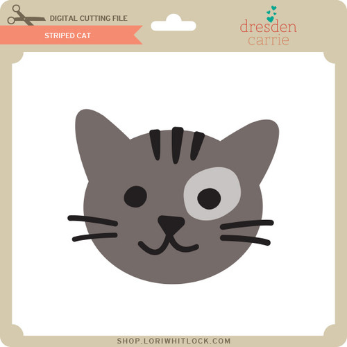 Striped Cat - Lori Whitlock's SVG Shop