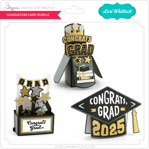 Graduation Card Bundle - Lori Whitlock's SVG Shop