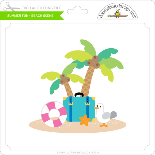 Summer Fun - Beach Scene - Lori Whitlock's SVG Shop