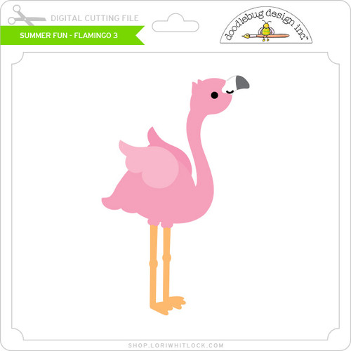 Summer Fun - Flamingo 3 - Lori Whitlock's SVG Shop