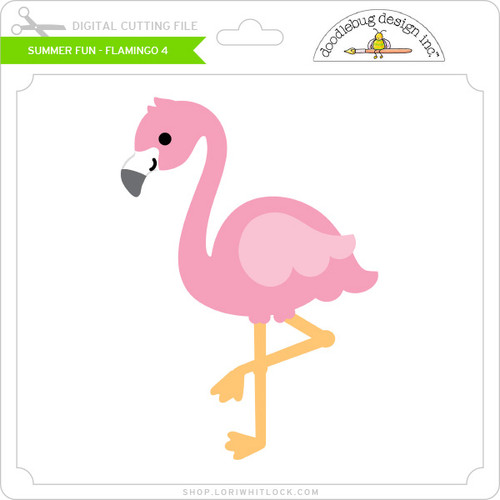 Summer Fun - Flamingo 4 - Lori Whitlock's SVG Shop