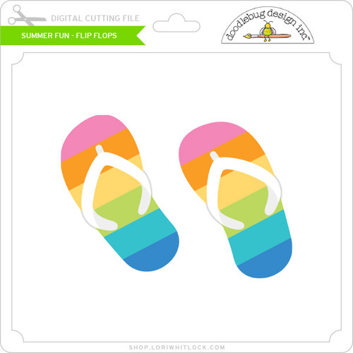 Summer Fun - Flip Flops - Lori Whitlock's SVG Shop