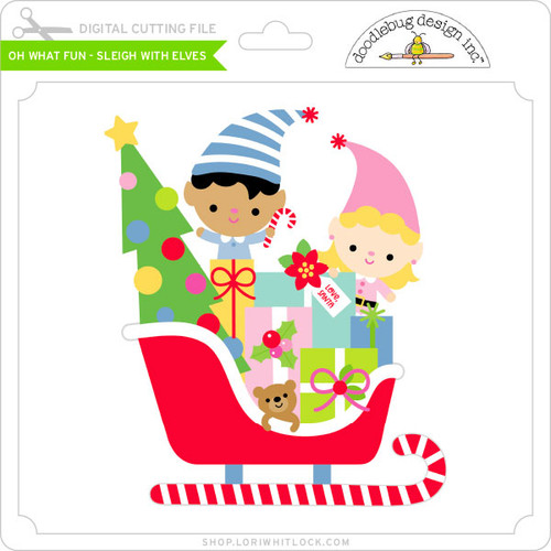 Oh What Fun - Sleigh With Elves - Lori Whitlock's SVG Shop