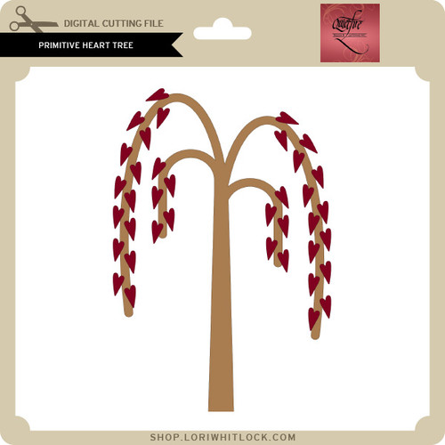 Primitive Heart Tree - Lori Whitlock's SVG Shop