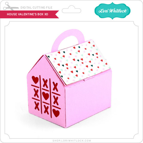 House Valentine's Box XO - Lori Whitlock's SVG Shop