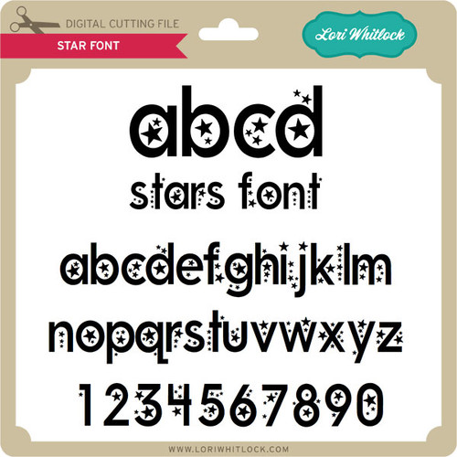 Stars Font - Lori Whitlock's SVG Shop