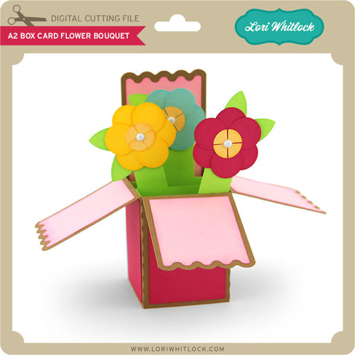 A2 Box Card Flower Bouquet - Lori Whitlock's SVG Shop