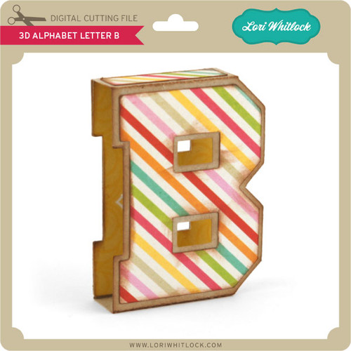 3D Alphabet Letter B - Lori Whitlock's SVG Shop