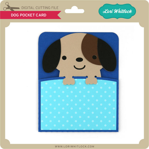 Dog Pocket Card - Lori Whitlock's SVG Shop