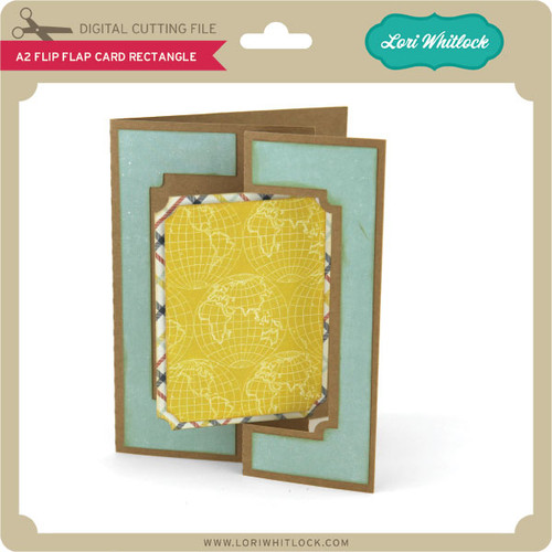 A2 Flip Flap Card Rectangle - Lori Whitlock's SVG Shop