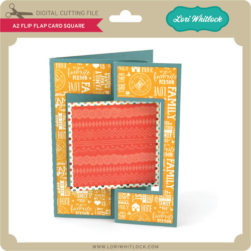 A2 Flip Flap Card Square - Lori Whitlock's SVG Shop