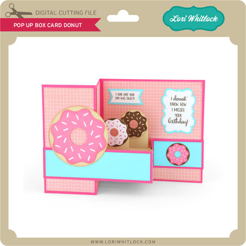 Pop Up Box Card Donut - Lori Whitlock's SVG Shop