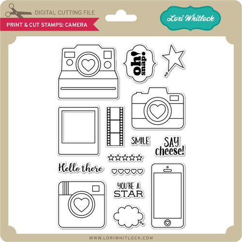 Print & Cut Stamps Camera - Lori Whitlock's SVG Shop