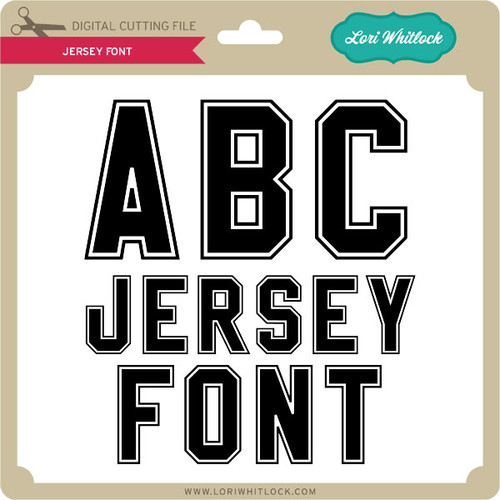 Jersey Font - Lori Whitlock's SVG Shop