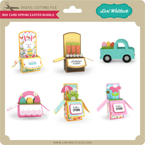 Box Card Spring Easter Bundle - Lori Whitlock's SVG Shop