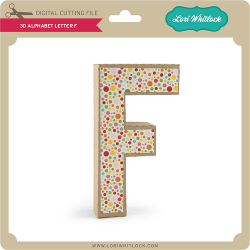 3-D Alphabet Letter F - Lori Whitlock's SVG Shop