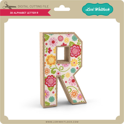 3-D Alphabet Letter R - Lori Whitlock's SVG Shop