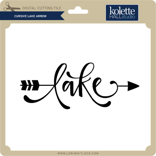 Cursive Lake Arrow - Lori Whitlock's SVG Shop