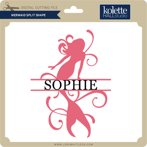 Mermaid Split Shape - Lori Whitlock's SVG Shop
