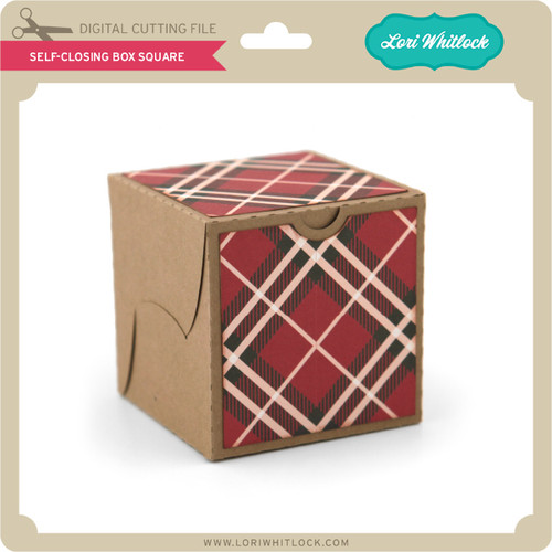 Self Closing Box Square - Lori Whitlock's SVG Shop