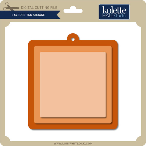 Layered Tag Square - Lori Whitlock's SVG Shop