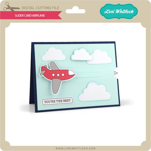 Slider Card Airplane - Lori Whitlock's SVG Shop