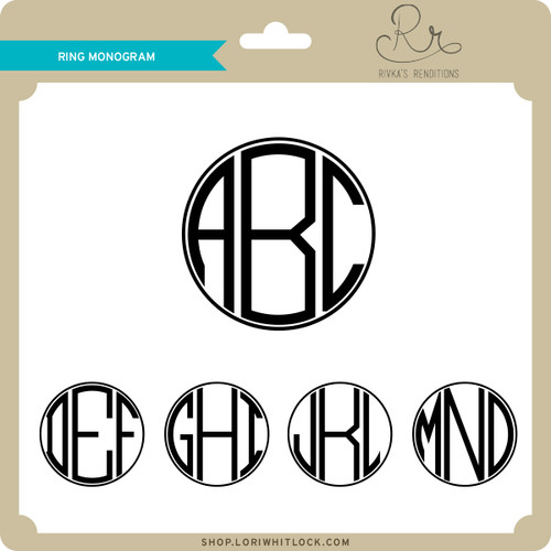 Ring Monogram - Lori Whitlock's SVG Shop