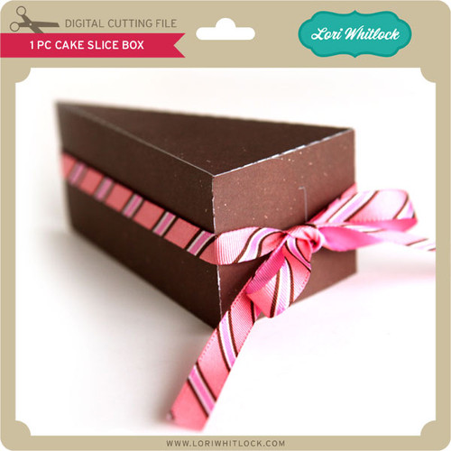 1 pc Cake Slice Box - Lori Whitlock's SVG Shop