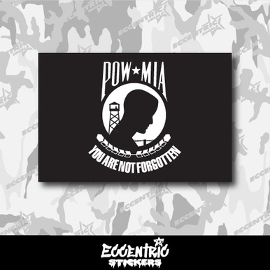 POW MIA Flag Vinyl Sticker - Eccentric Stickers