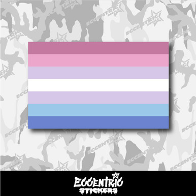 Bigender Pride Flag Vinyl Sticker - Eccentric Stickers