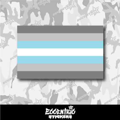 Demiboy Pride Flag Vinyl Sticker - Eccentric Stickers