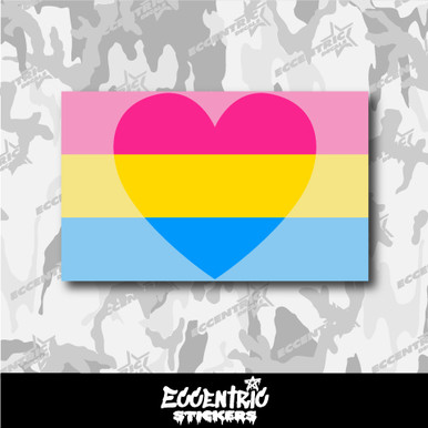 Panromantic Pride Flag Vinyl Sticker - Eccentric Stickers