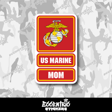 U.S. Marine Mom Vinyl Sticker - Eccentric Stickers