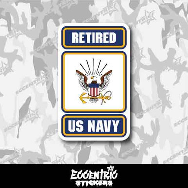 Retired U.S. Navy Vinyl Sticker - Eccentric Stickers